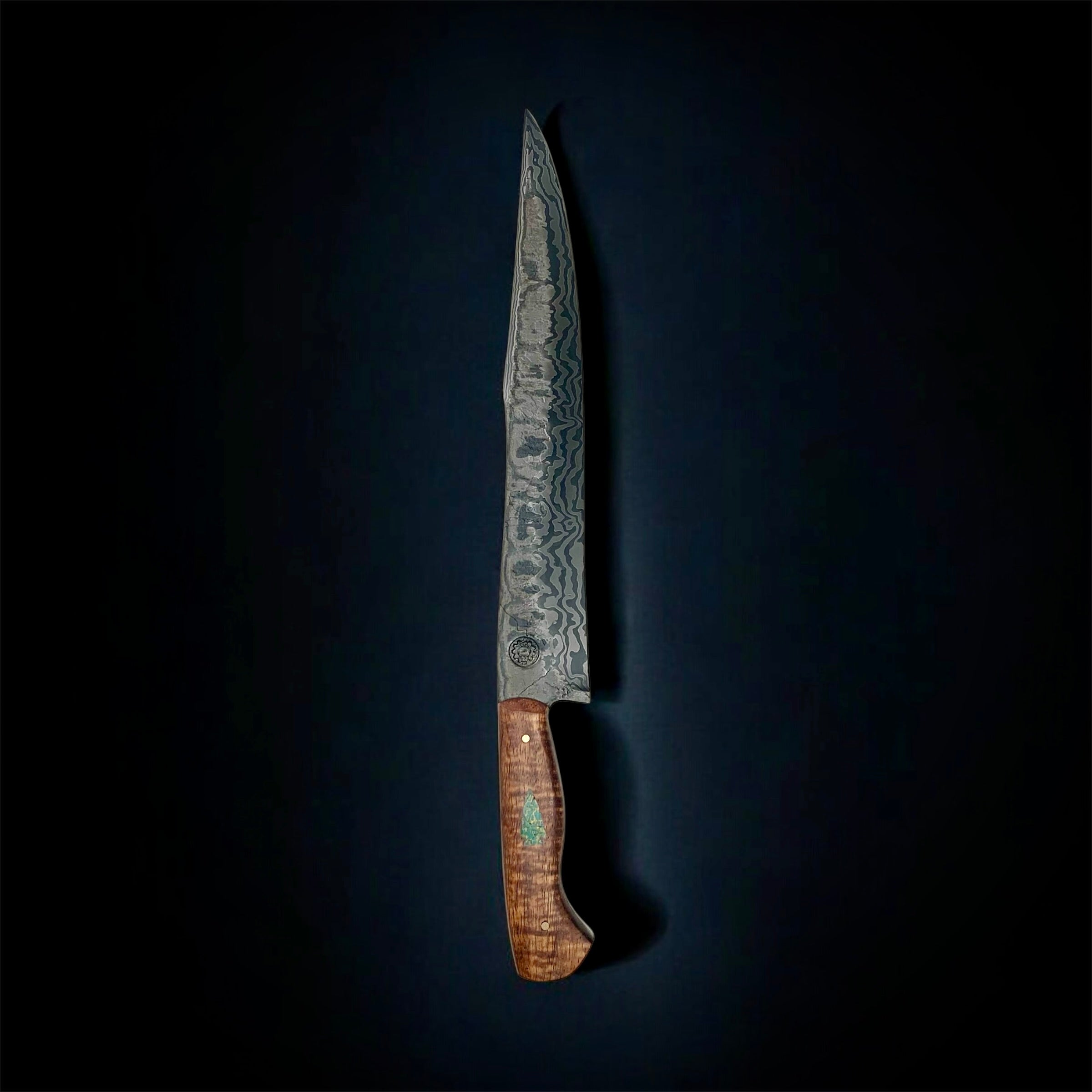 Hand-Forged Brute de Forge Damascus Slicer | Burton Design